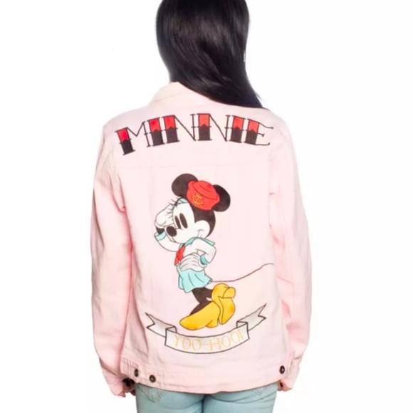 Disney | Jackets & Coats | Minnie Mouse Pink Denim Jacket | Poshmark